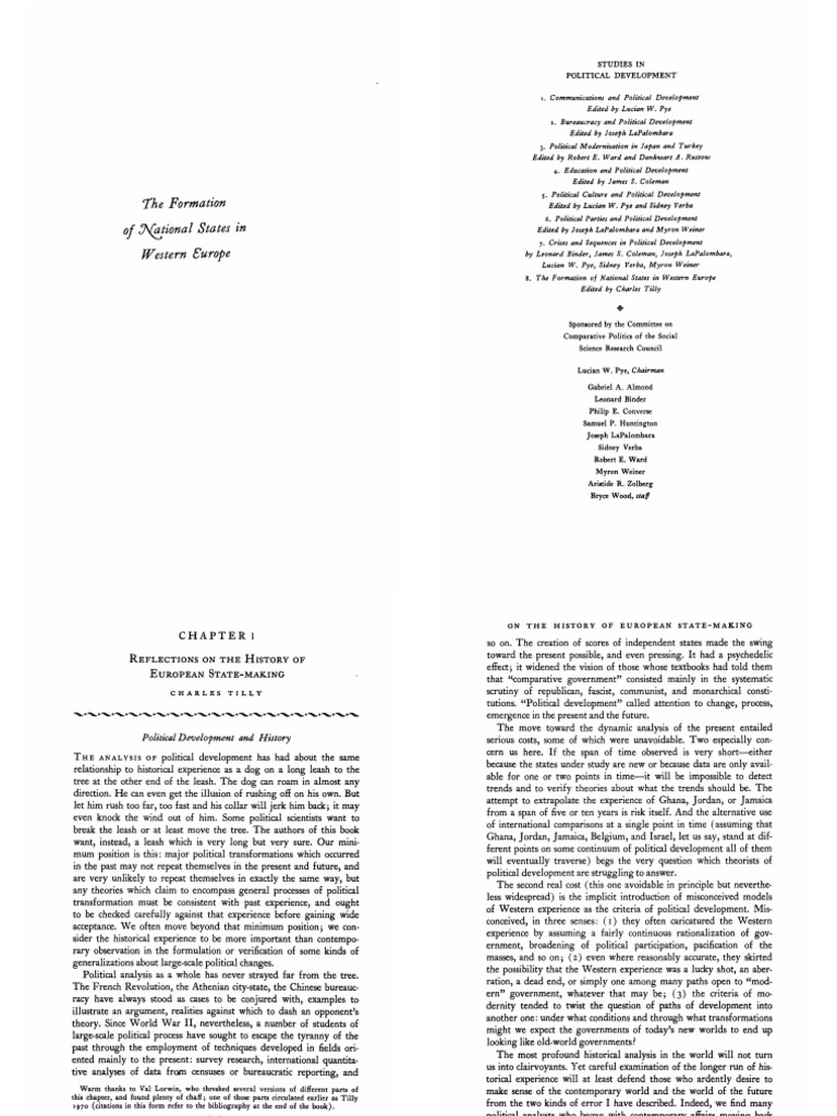 Charles Tilly-The Formation of National States in Western Europe (1975 ...