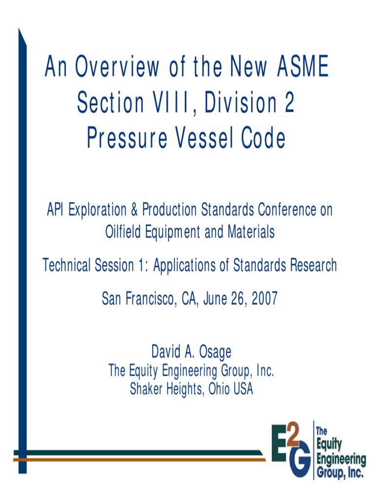 ASME Section VIII, Division 2 | PDF