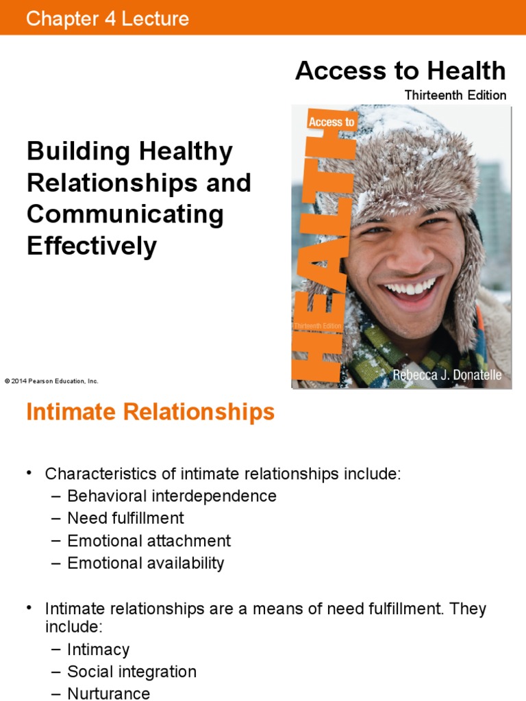 Access To Health Building Healthy Relationships and Communicating ...