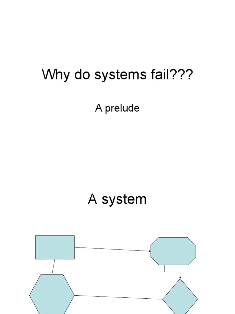Why Do Systems Fail | PDF