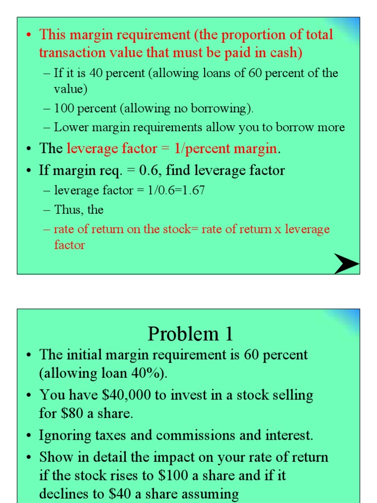 5 Ch04 Problems | PDF | Margin (Finance) | Short (Finance)