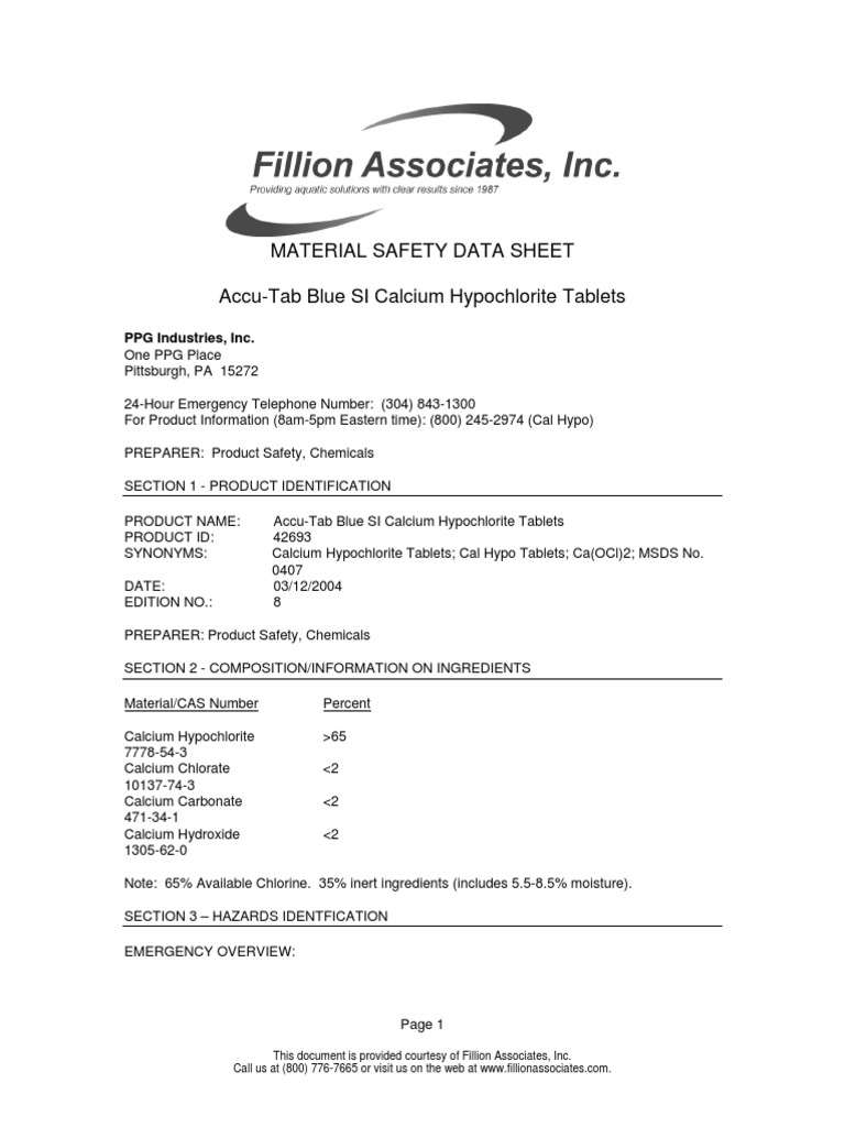 Accu Tab Blue SI | Chlorine | Water