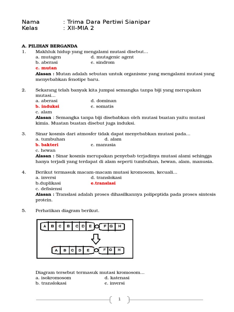 Pembahasan Bio Mutasi | PDF