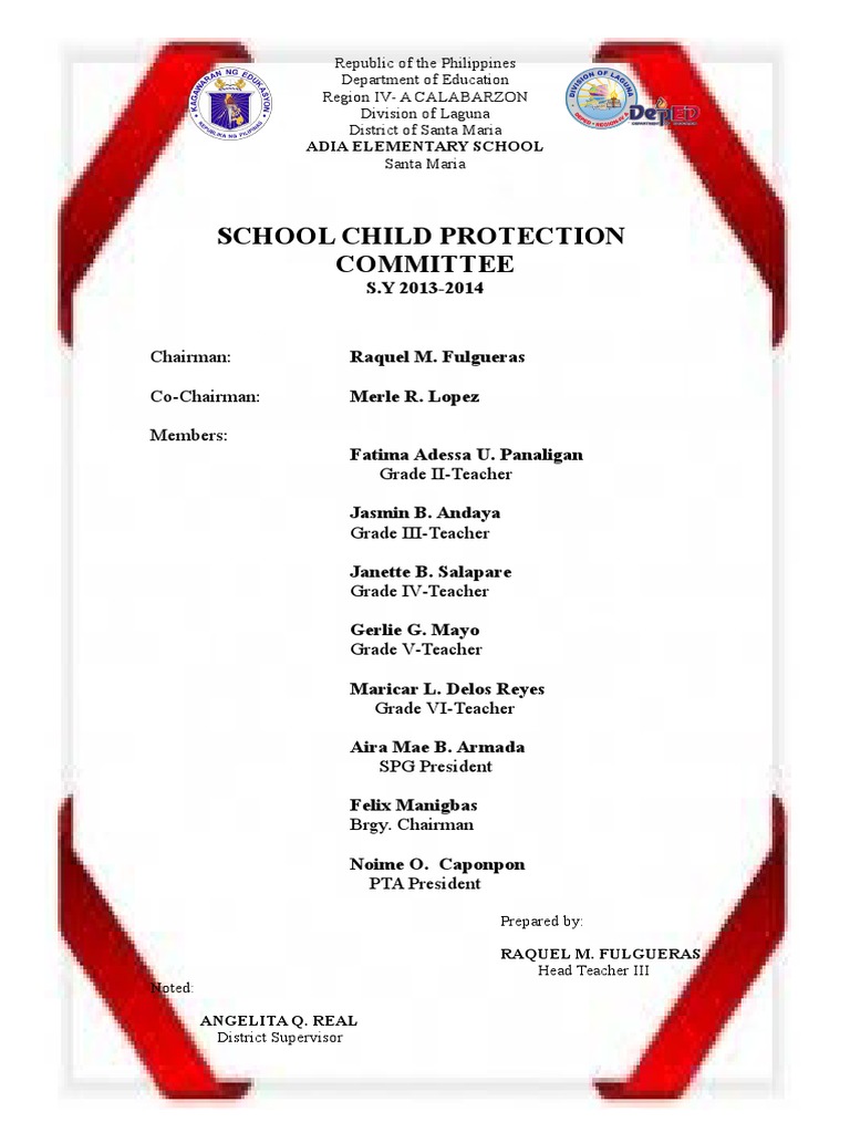 School Child Protection Committee | PDF