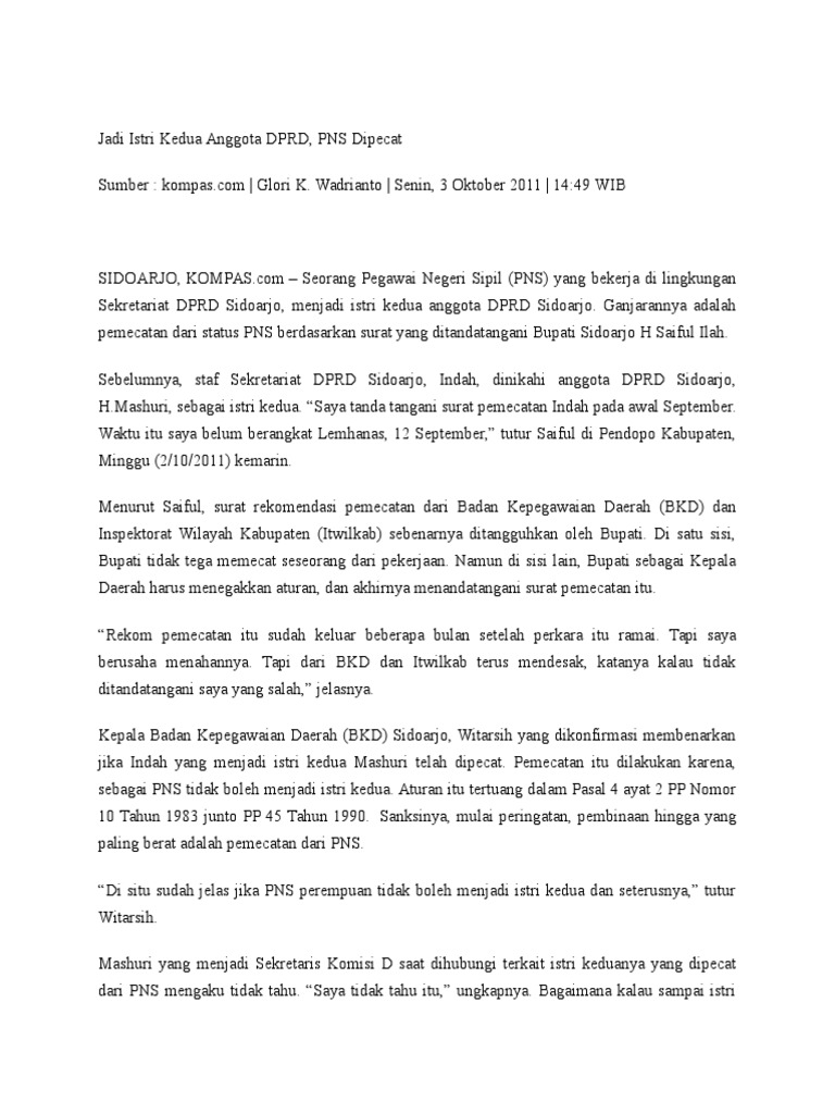 Contoh Kasus Ptun | PDF