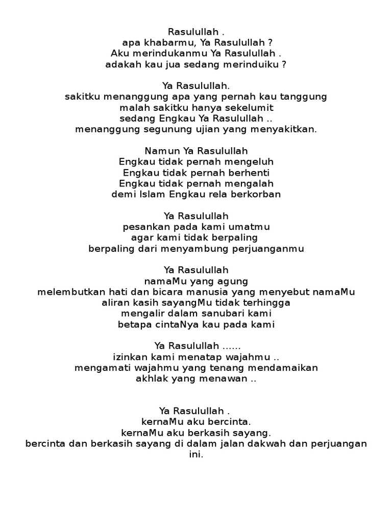 Sajak Rasulullah | PDF