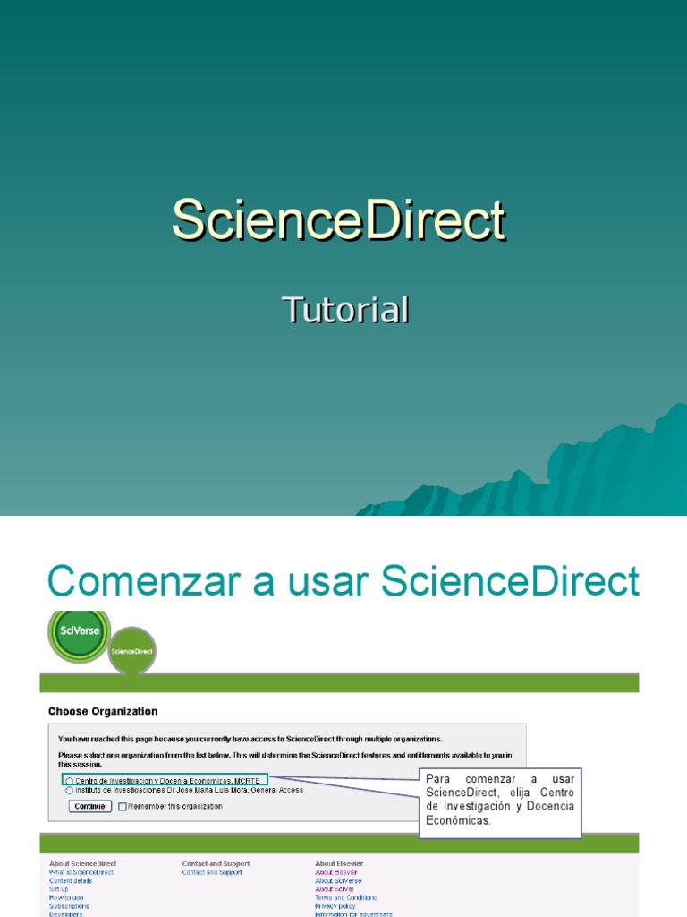 Tutorial Science Direct | PDF | Libros | Wiki