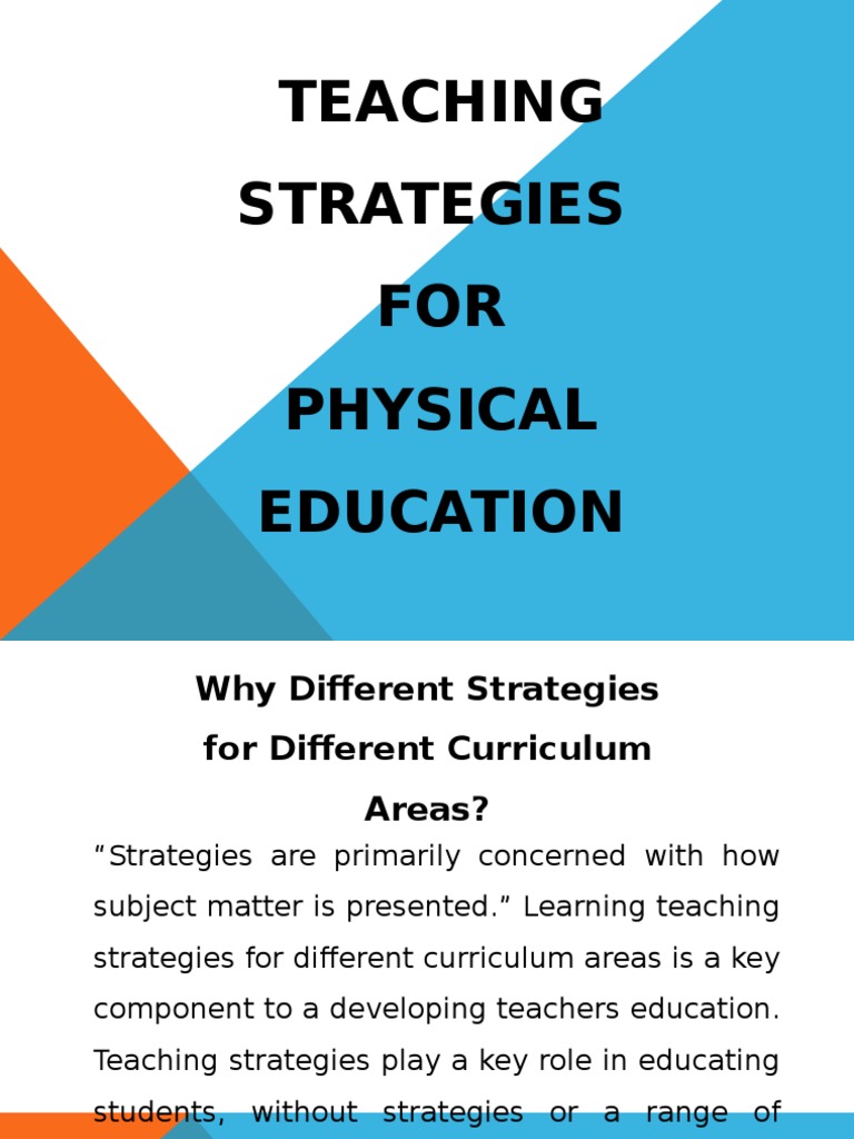 Teaching Strategies for Physical Education: Exploring the Theories of ...