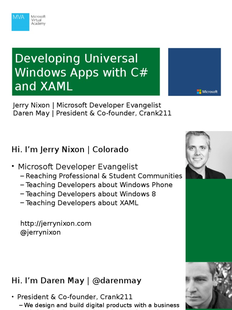 01 Building Universal Windows Apps Part 1 Pdf Extensible Application Markup Language