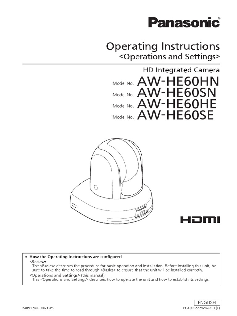 Panasonic AW-HE60 | PDF | Safari (Web Browser) | Autofocus