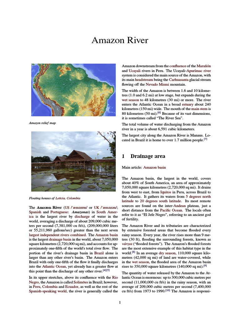 Amazon River | Amazon River | Earth & Life Sciences