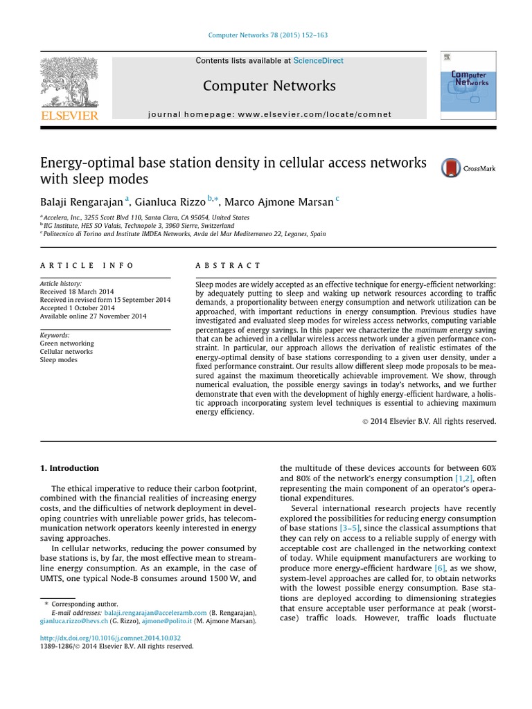 Computer Networks: Balaji Rengarajan, Gianluca Rizzo, Marco Ajmone ...