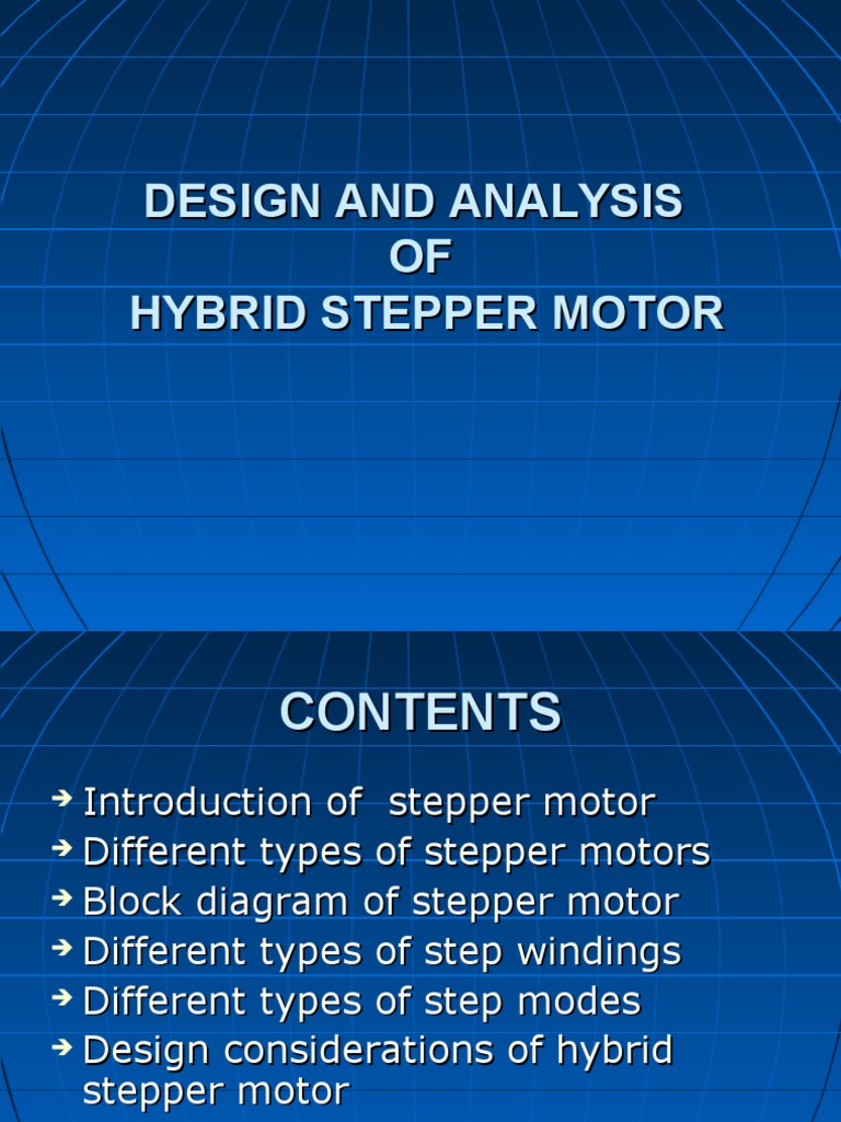 Design and Analysis of Hybrid Stepper Motor | PDF | Electrical ...