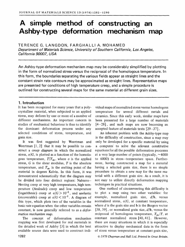 Constructing Ashby Map | PDF | Creep (Deformation) | Crystallite