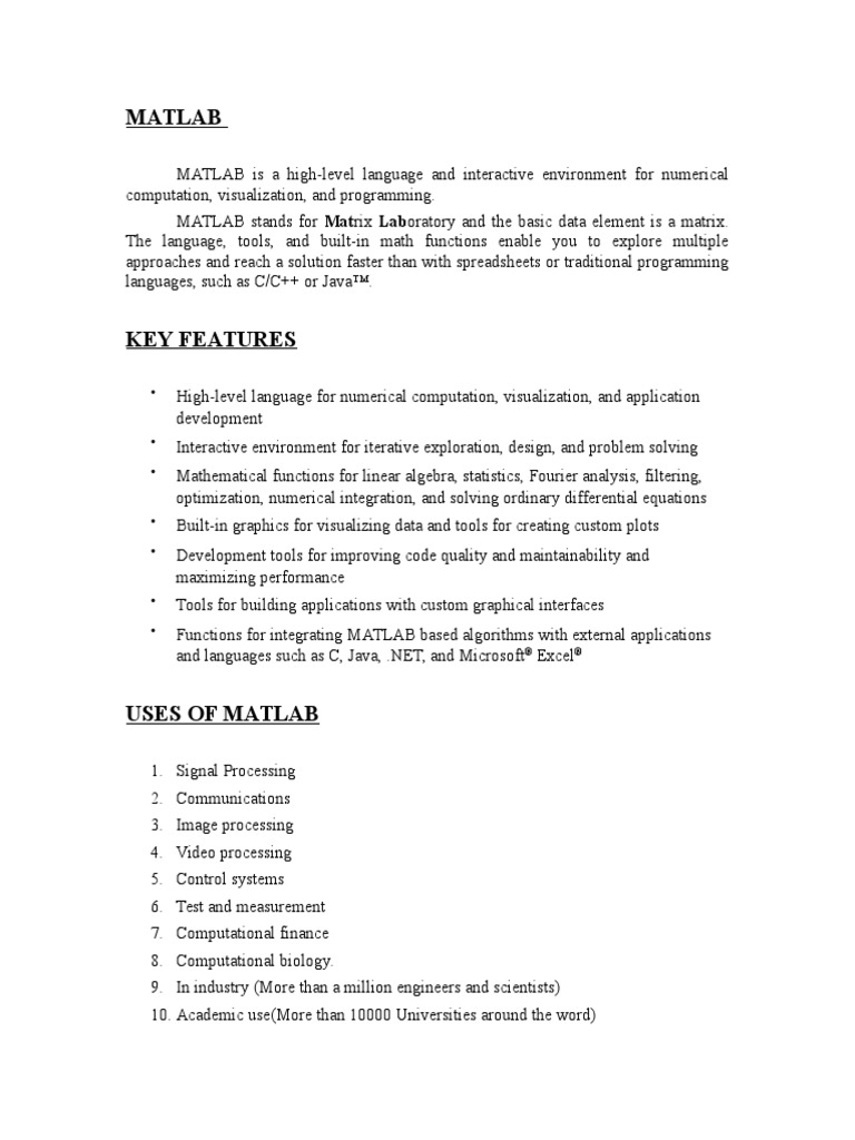 Matlab Basic Pdf Subroutine Parameter Computer Programming 1565