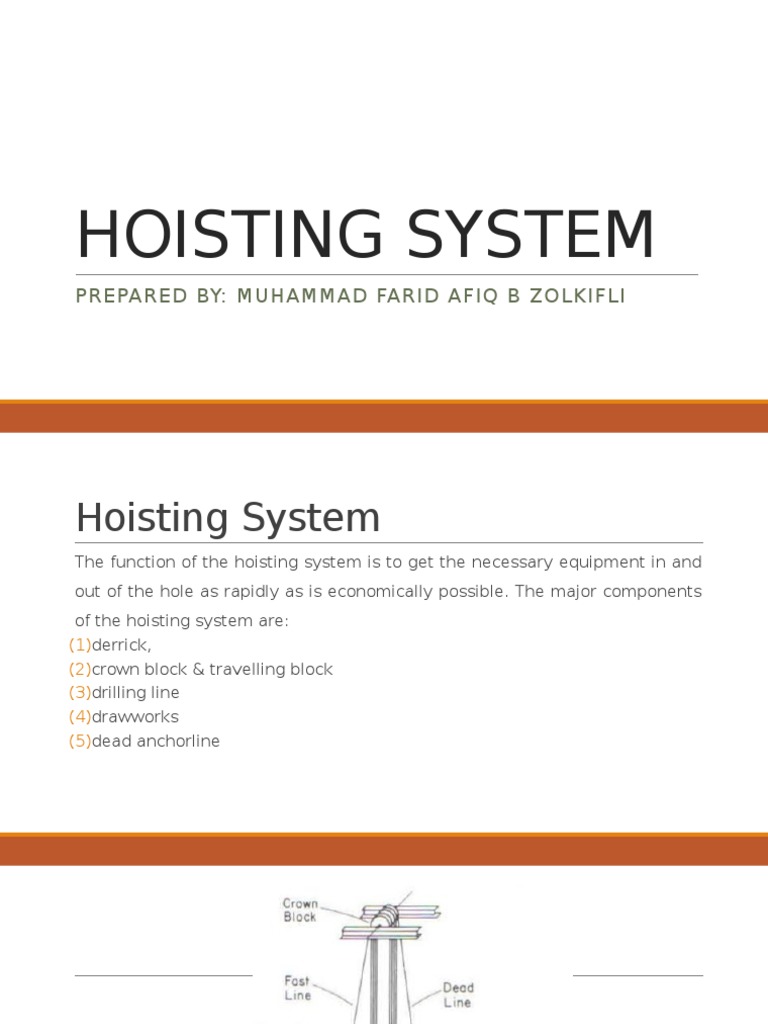 Hoisting System Components in Drilling Rig | PDF | Drilling Rig | Elevator