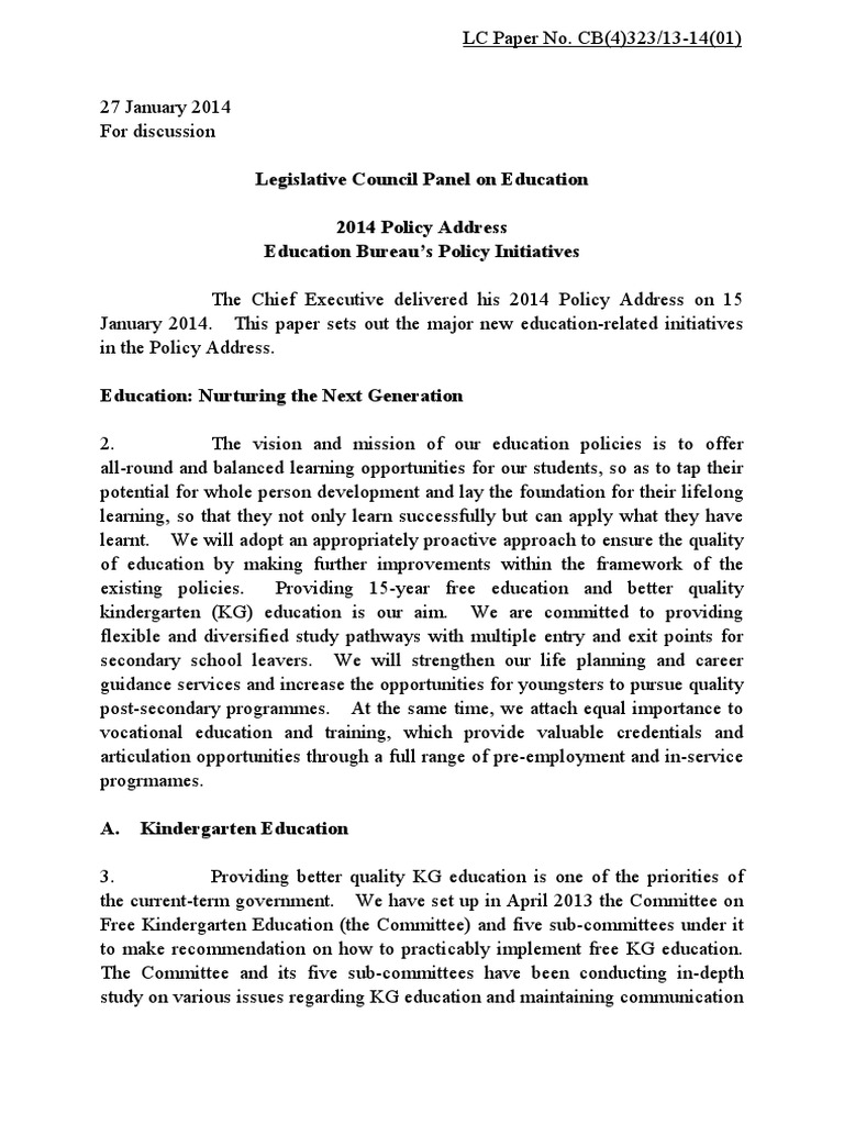 legco paper_Education.pdf | Vocational Education | Special Education