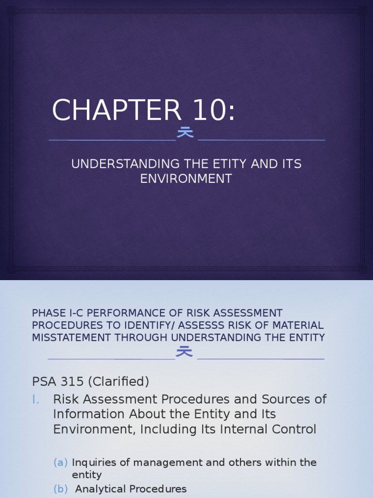 Chapter 10 Audit | PDF | Audit | Risk Assessment