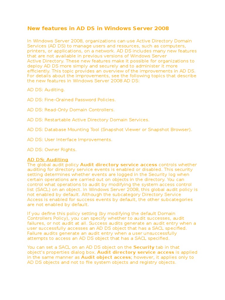 Physical and Logical Structure of Active Directory | PDF | Active ...