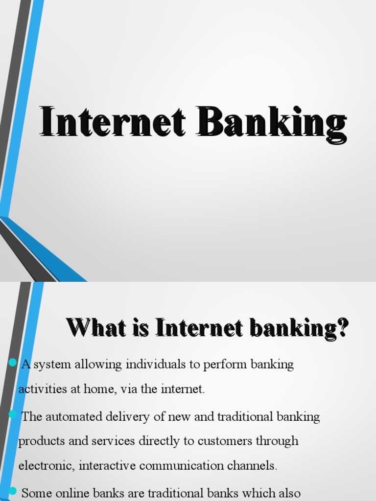 Internet Banking | PDF | Online Banking | Banks & Banking