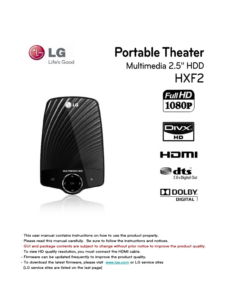 HXF2 English Manual | PDF | Hard Disk Drive | Usb