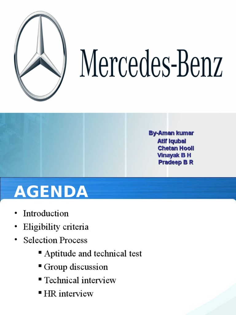 Mercedes Benz Experience PPT - Mech Dept | PDF | Beam (Structure) | Force