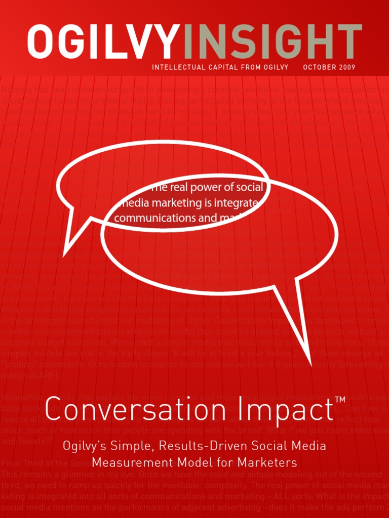 Ogilvy 360 Digital Influence Conversationimpact 2009 | PDF | Social ...