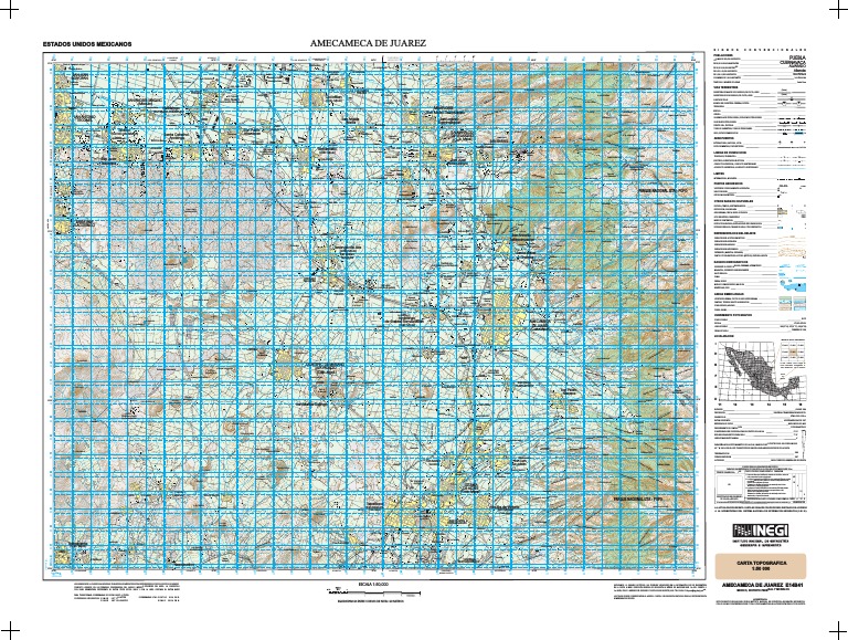 Mapa Topográfico Amecameca | PDF | Geomática | Geografía