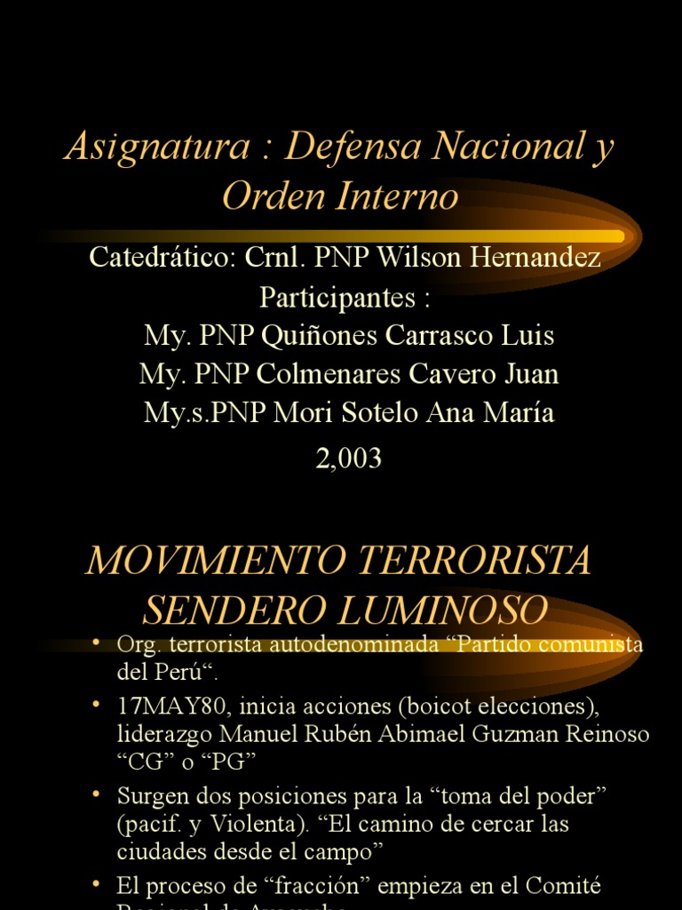 Sendero Luminoso: Orígenes y Estrategias | PDF | Farc | Guerra de ...
