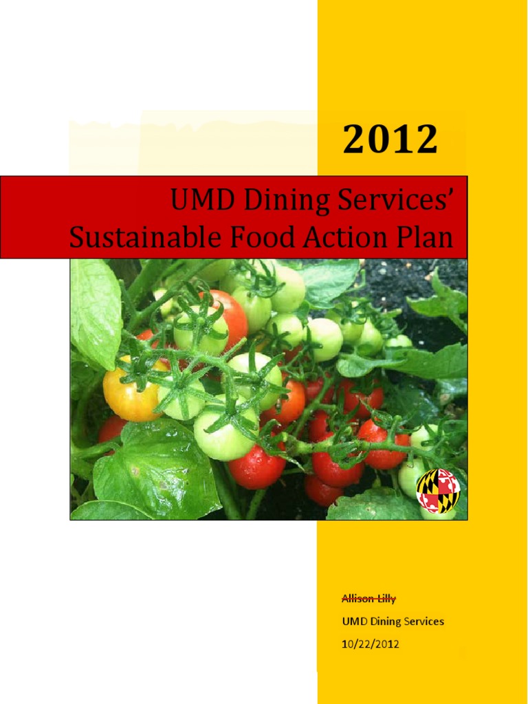 UMD Dining Sustainable Plan 2012 | PDF | Local Food | Sustainability