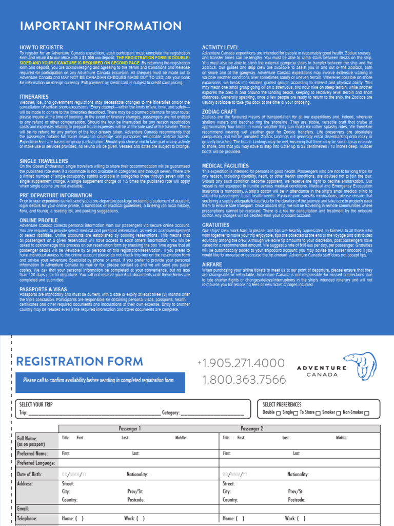 AC Registration Form 2016 | PDF | Baggage | Gratuity