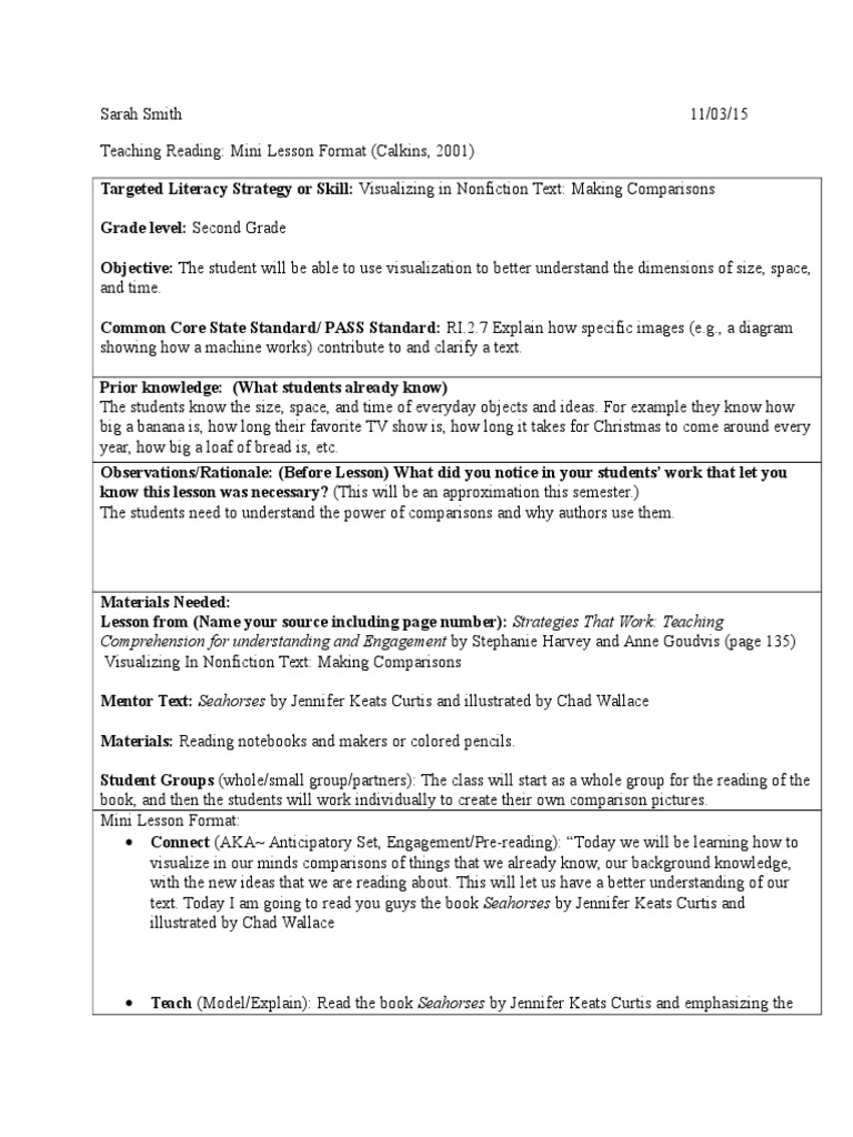 Visualizing Comparisons in Nonfiction | PDF | Reading (Process ...