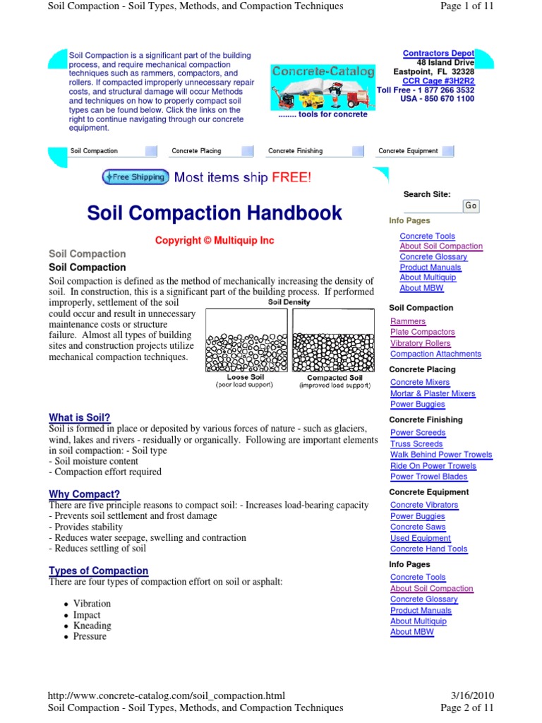 Soil Compaction | PDF | Soil | Density