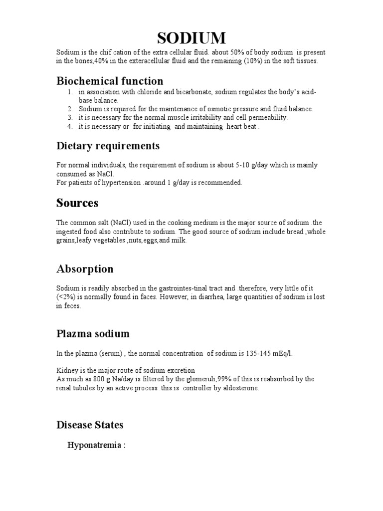 Sodium | PDF | Sodium | Sulfur