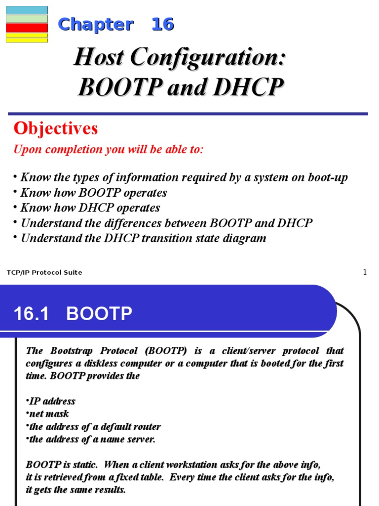 Host Configuration: Bootp and DHCP | PDF | Ip Address | Transmission Control Protocol
