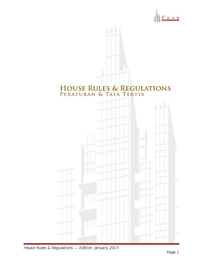 House Rules and Regulations Apartment Strata | PDF | Identity Document ...