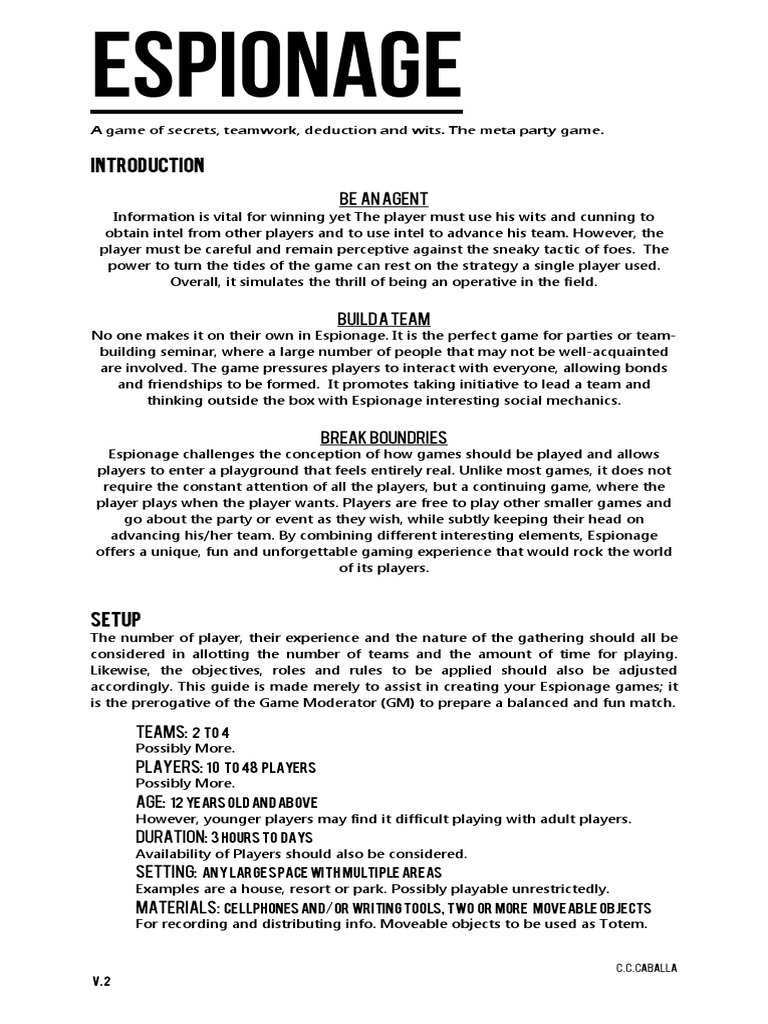 The Espionage Manual Pdf Espionage Business