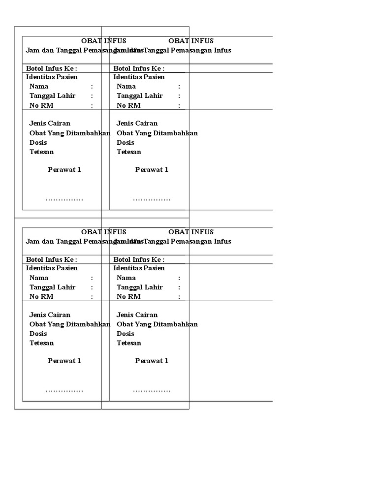 Label Infus Asli | PDF | Kesehatan Holistik
