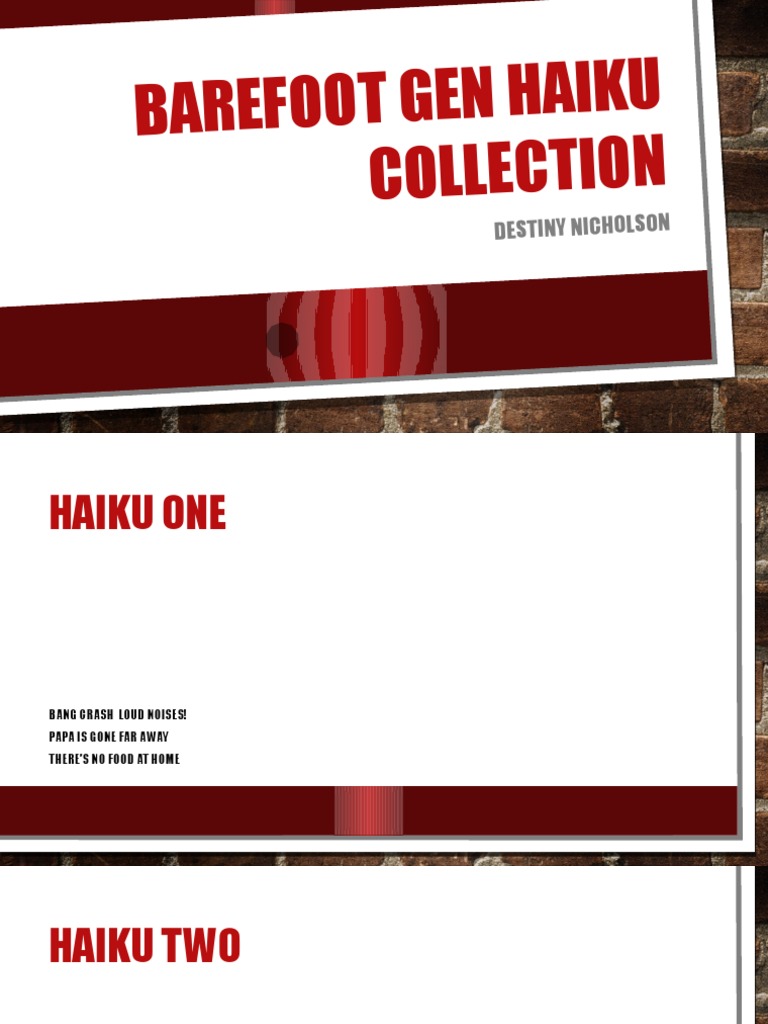 Haiku Collection on War's Impact | PDF