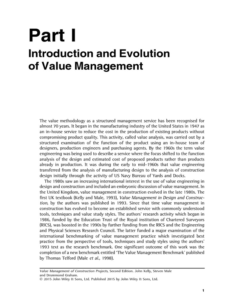 Evaluation of Value Management | PDF | Engineering | Science And Technology