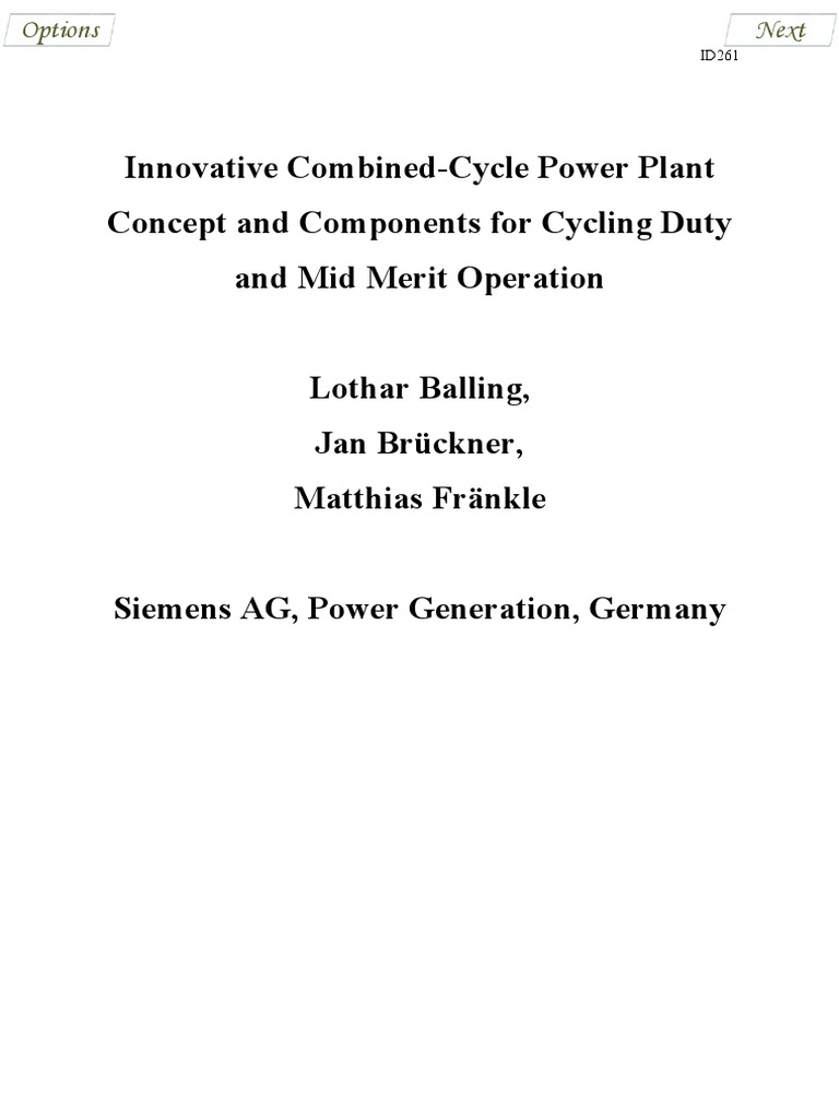 Components of Cycling - CCPP - Siemens | PDF