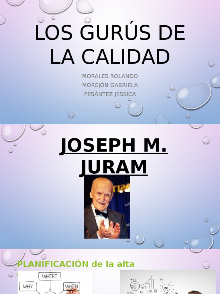 Gurús de la Calidad y sus Principios | PDF | Calidad (comercial ...