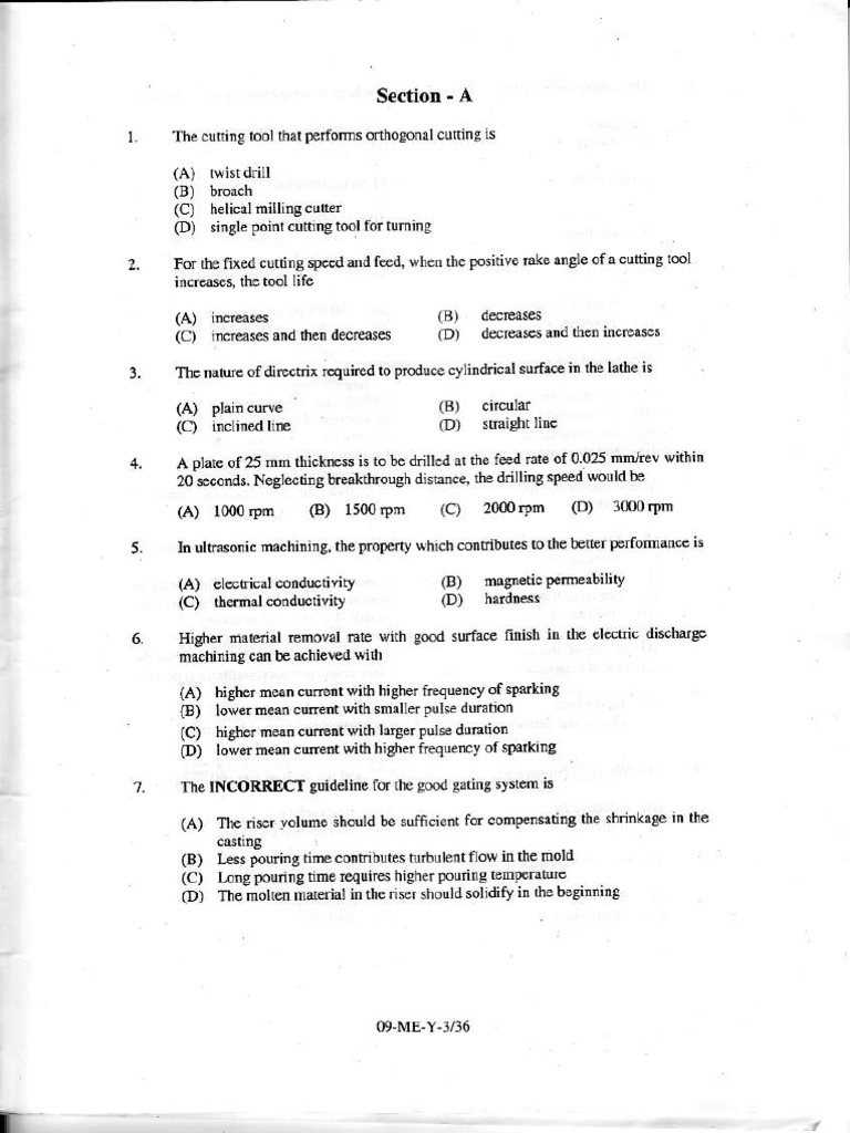 Drdo Set 2009 Me | PDF | Teaching Methods & Materials