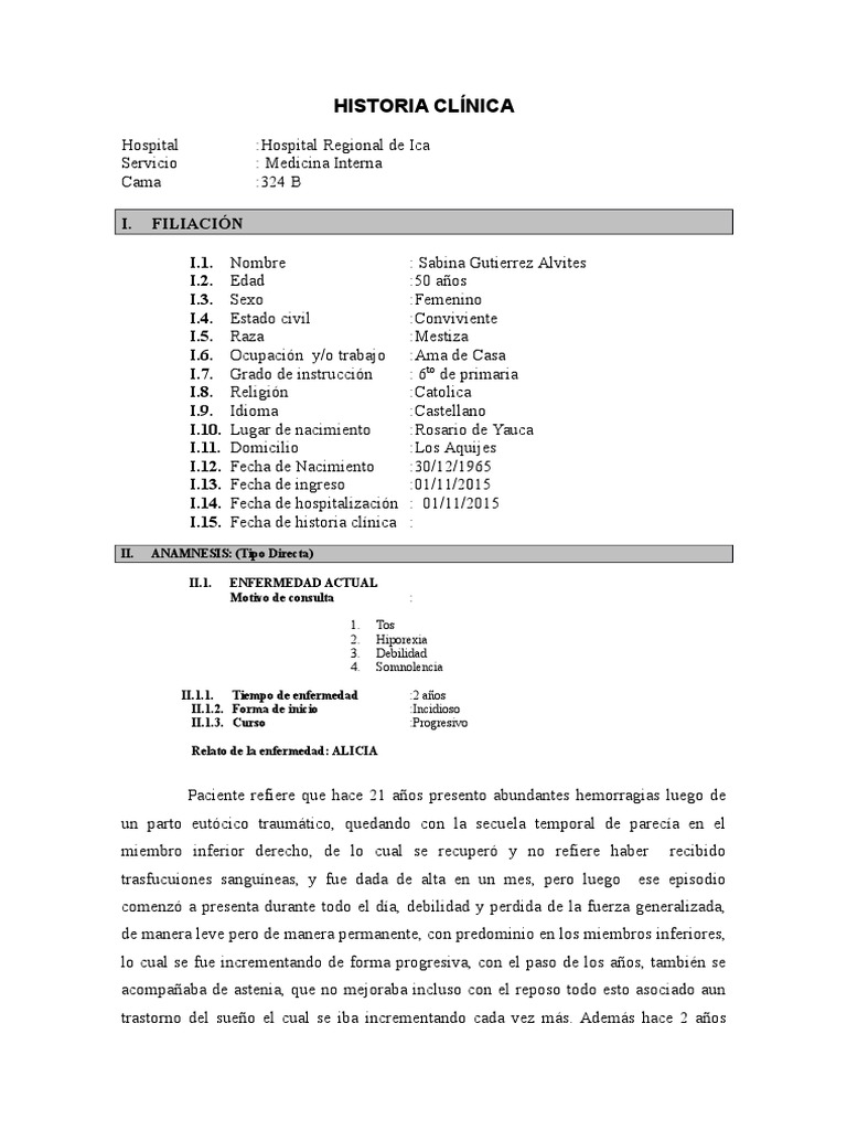 Historia Clínica Unido | Historial médico | Medicina