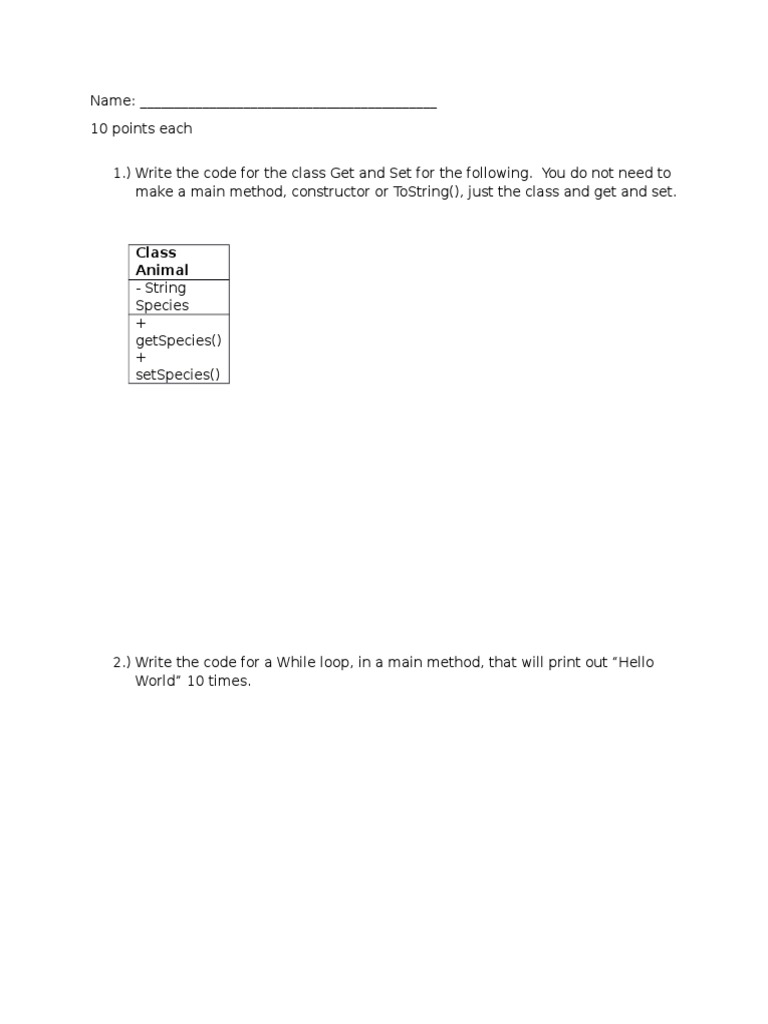 Test 1 A Pdf Constructor Object Oriented Programming Programming 5836