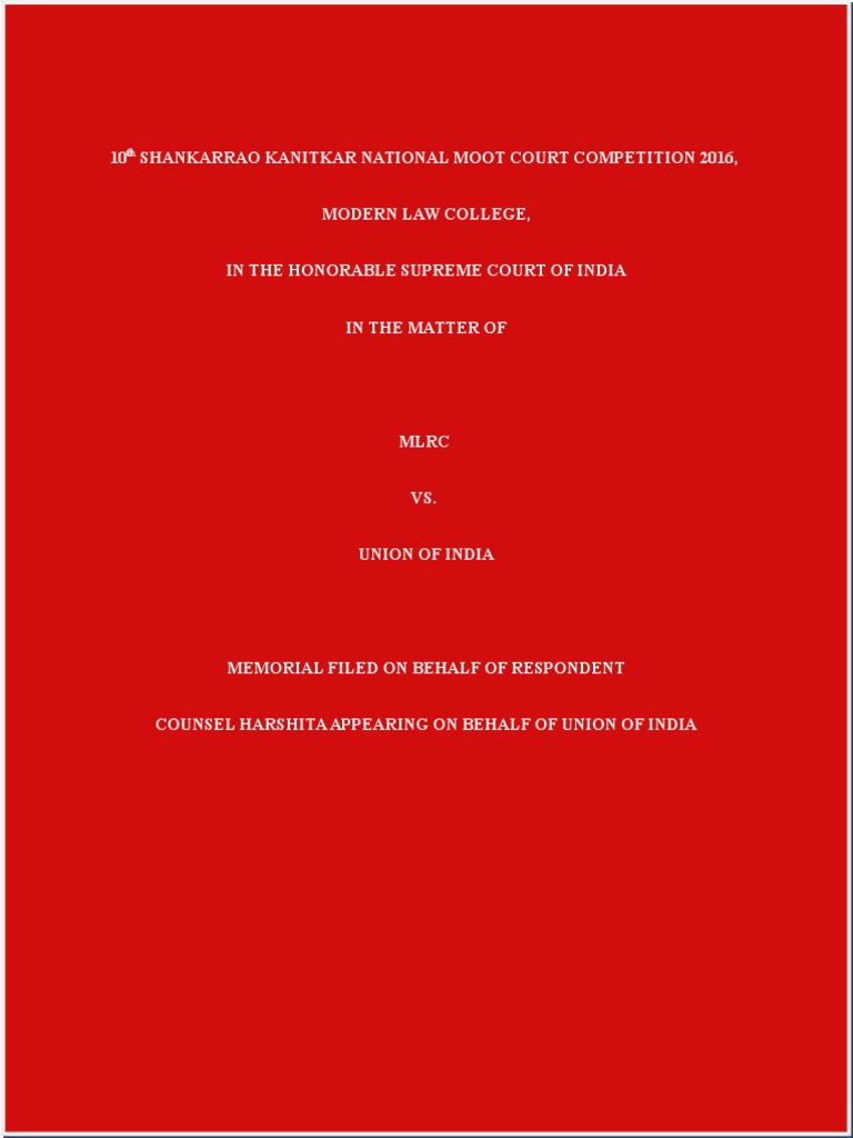 Moot Submission | PDF | Probation | Deterrence (Legal)