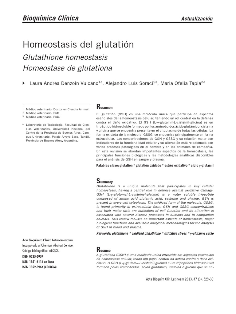 Glutation PDF | PDF | Glutatión | Cisteína