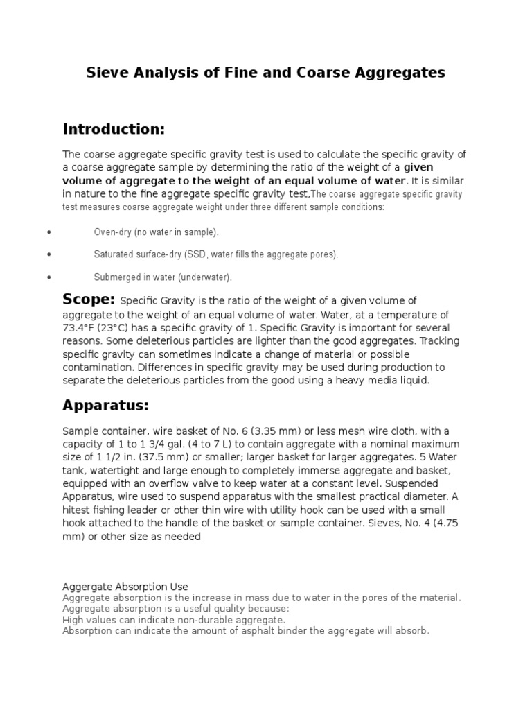 Lab Report | PDF | Construction Aggregate | Mass