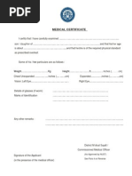 Certificate For Visual Standards For Driving: (See Instructions ...