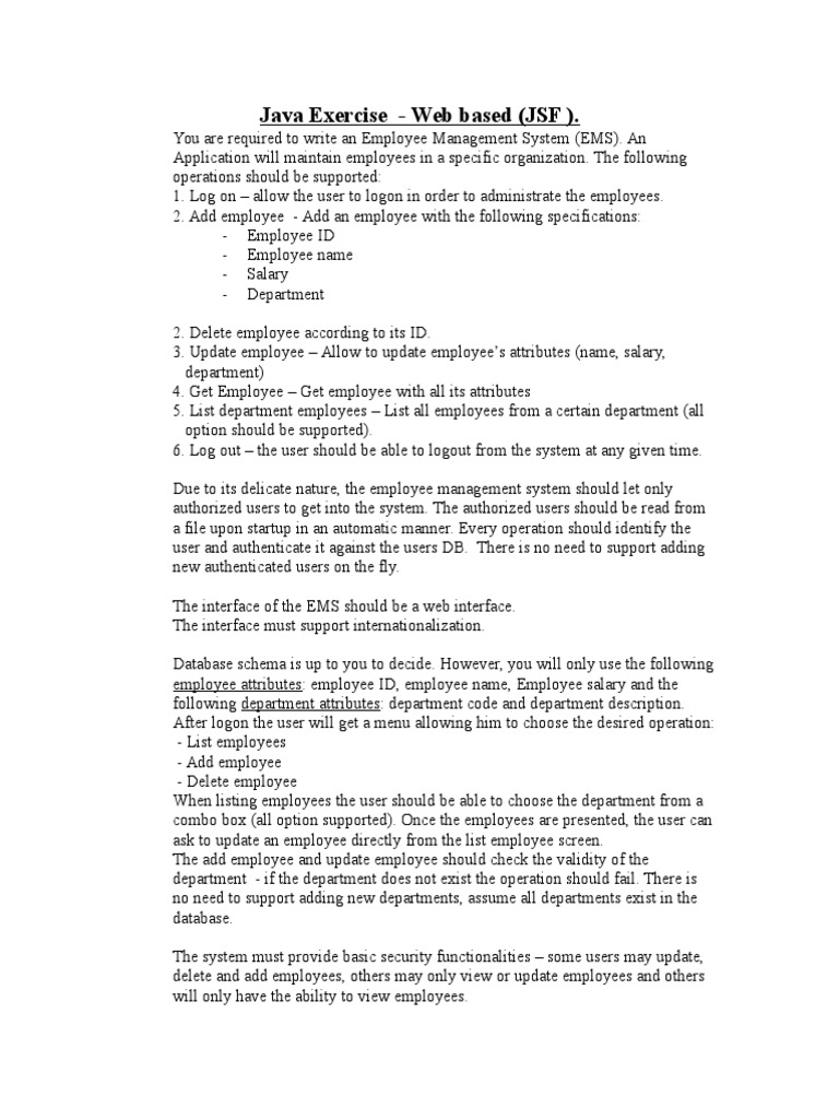 JSF Exercise | PDF | Java Server Faces | Java Server Pages